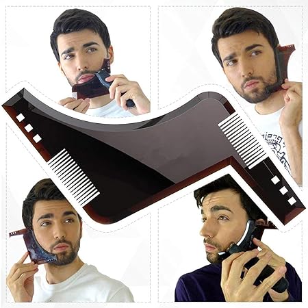 Men Beard Styling Template Stencil Beard Comb Men Beard Shaping Tool ...